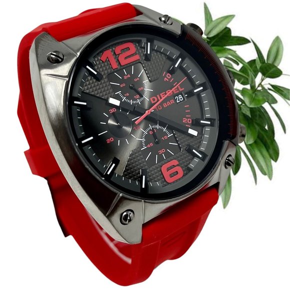 Diesel | Accessories | Nwt Diesel Mens Overflow Chronograph Gunmetal ...